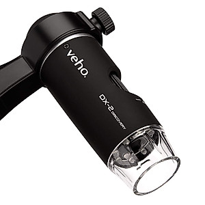 Veho Discovery DX-2 USB Digital Microscope | 5 Mega Pixels | x300 Magnification | Photo/Video Capture & Recording | Up to 2592 x 1944 Resolution | 8 LED's | Adjustable Stand (VMS-007-DX2)