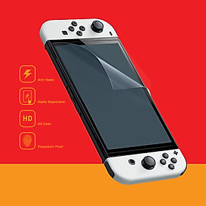 Screen Protector Compatible with Nintendo Switch OLED model (2Pack)