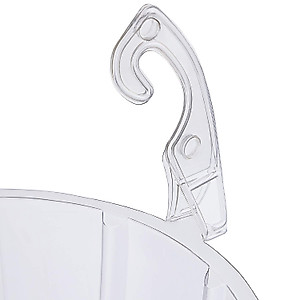 Idyllize 5 Piece of 10 Inch Clear Plastics Plant Saucers Drip Pans for Hanging Basket Indoor and Outdoor (10'')