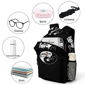 Yin Yang Bonsai Tree Lightweight Travel Backpack for Unisex Casual Laptop Bookbag for Camping