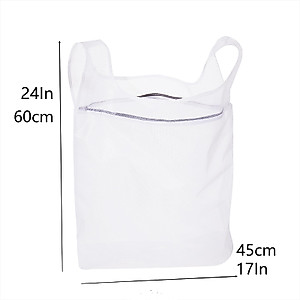 Mesh Laundry Bag Hanging Laundry Hamper Travel Laundry Bag, Machine Washable Dirty Clothes Organizer with Handles,Collapsible Clothes Bag for Travel, Campand Fitness beach