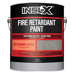 INSL-X Fr210099-01 Fire Retardant Latex Paint, White, 1 Gallon, (Pack of 1), Plain, 128 Fl Oz