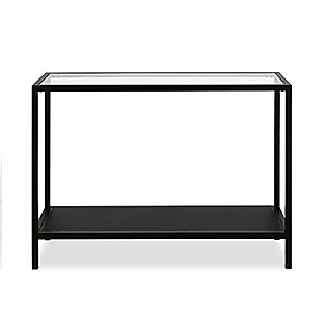 Henn&Hart 36" Wide Rectangular Console Table in Blackened Bronze, Entryway Table, Accent Table for Living Room, Hallway