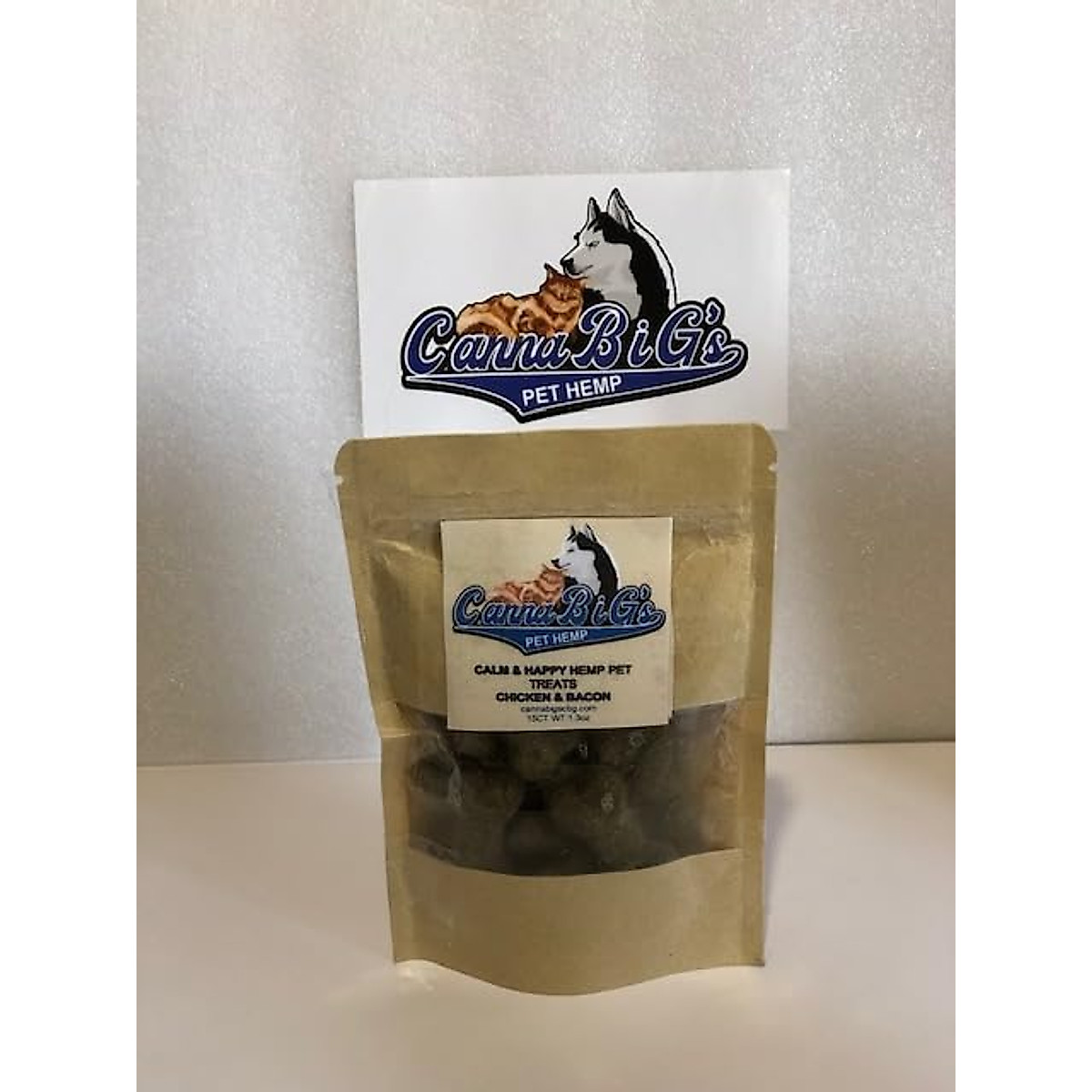 Calm & Happy Hemp Pet Treats Chicken & Bacon-Supports Muscle&Joints-Inflammation-Mood Support-Digestive-Support-Restful Sleep-Calming-Made with Hemp Seed Oil-pet Support (15 Count, 1.3, Ounce)