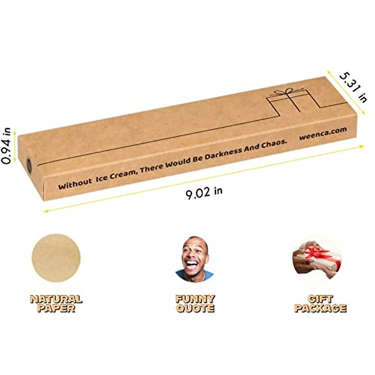 Weenca Gifts For Dad, Fathers Day Gift Engraved Spoon Dad's Ice Cream Shovel, Gifts for Men Who Have Everything, Emotional Dad Gifts, Dad Birthday Gift, Made in Italy Stainless Steel Ice Cream Spoon