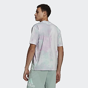 adidas Mens Essentials T-Shirt Clear Mint/Clear Lilac Large