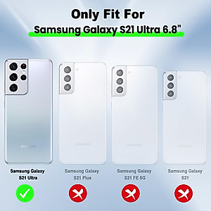 SAKUULO for Samsung Galaxy S21 Ultra Case, [Screen Protector + Kickstand] Purple Butterfly Design,Tire Texture Anti-Slip Shockproof Lightweight Protective Case for Galaxy S21 Ultra 6.8 Inch (2021)