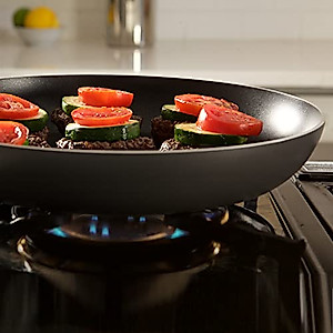 T-fal Initiatives Nonstick Fry Pan 10 Inch Pots and Pans, Dishwasher Safe Black