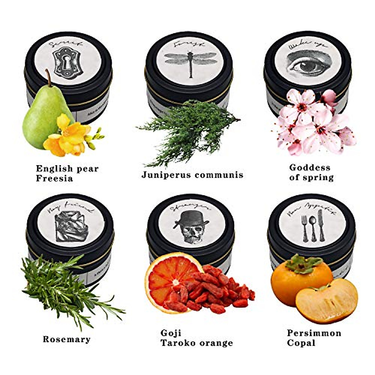 Scented Candles Gifts Set, 6 Pack Candle Set for Men,150 h Long Lasting Soy Candle, Candles Gifts for Women, Birthday Anniversary Housewarming Gift, Stress Relief & Relax Body