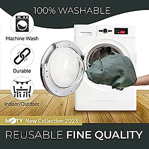 moty Folding Table Cover, Polyester Fitted Waterproof Outdoor Tablecloth Protector with Elastic for Rectangle Picnic Tables, Washable, Wrinkle Resistant, for Patio, Parties, Camping