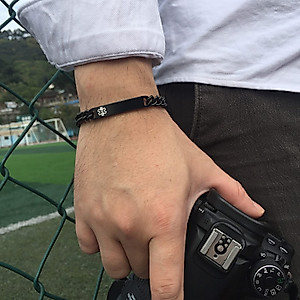 VNOX Just Throw me in The Trash Mens Womens 8MM Stainless Steel ID Tag Medical Alert Emergency Bracelet,8 inches,1 Piece