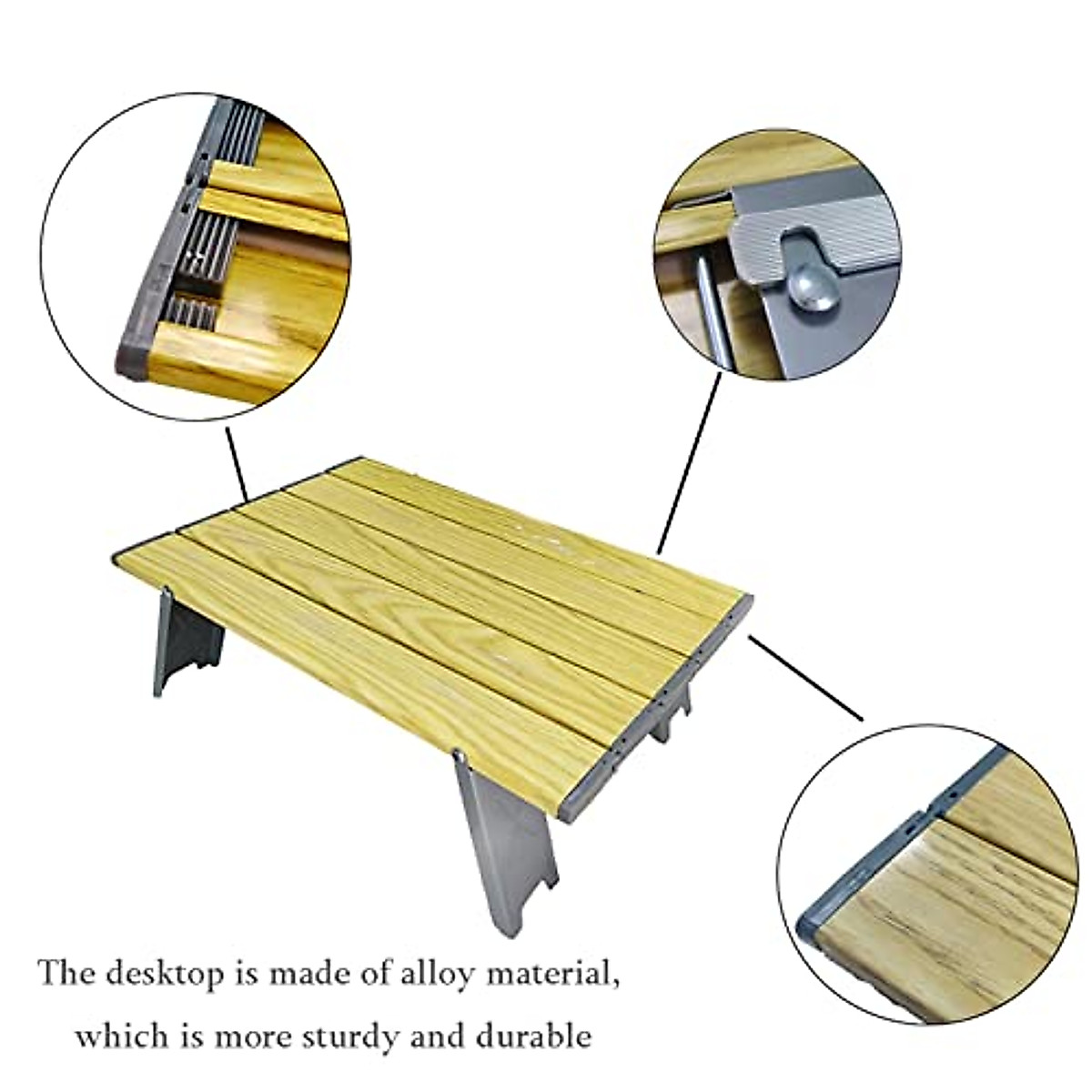 SUNESA Portable Picnic Table Camping Portable Foldable Table for Outdoor Picnic Barbecue Tours Tableware Ultra Light Folding Computer Bed Desk Foldable Camping Table