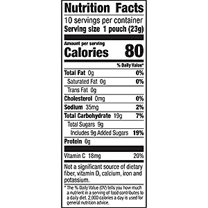 Bluey Fruit Flavored Snacks, Treat Pouches, Gluten Free, 10 ct