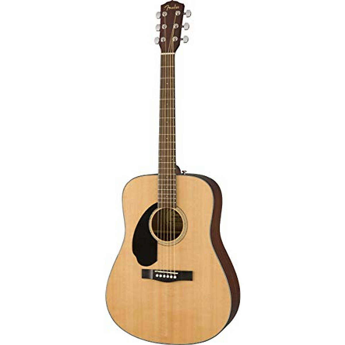 Fender CD-60S Solid Top Dreadnought Acoustic Guitar, Left Handed - Natural Bundle with Gig Bag, Tuner, Strap, Strings, Picks, and Austin Bazaar Instructional DVD
