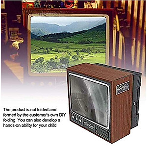 Retro TV Screen Magnifier Enlarged Picture from Phone Screen 3D Video Movie Amplifier Eye Protection Enclosed Design (Retro TV, One Size)