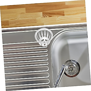 WOONEKY Roof Drain Over Sink Strainer Tub Drain Cover Floor Drain Roof Tub Stopper Drainage Line Guard Floor Drain Cover Bathtub Drain Leak Gutter Guard Floor Drain Basket Stainless Steel