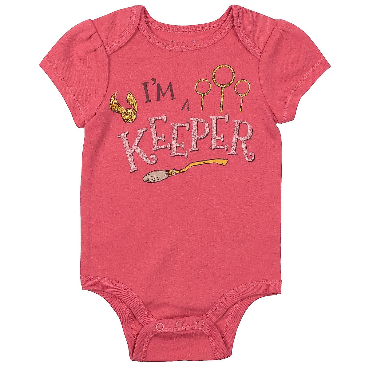 Harry Potter Hogwarts Newborn Baby Girls 5 Pack Short Sleeve Bodysuits 3-6 Months