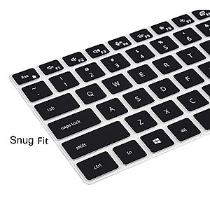 Keyboard Cover for Dell Latitude 5420 5430 5431 14", Latitude 7410 7420 7430 14", Dell Latitude 7520 15.6", Dell Latitude 9000 9420 9430 9510 9520 Keyboard Protective Skin, Black