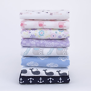 NoJo 100% Cotton Fitted Crib Sheet, Multi Floral, Lavender/Aqua/Pink/Yellow