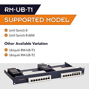 R RACKMOUNT·IT | RM-UB-T1 | Rack Mounting Kit for Ubiquiti UniFi Switch 8 & 8-60W