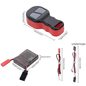 GoolRC Wireless Winch Remote Controller with Receiver Replacement for 1/10 Traxxas Axial Tamiya RC4WD HPI Redcat RC Crawler Car