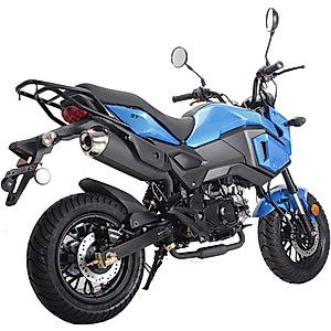 HHH 125cc Motorcycle Bike Vader 125 Dual Bike 125cc Scooter Gas Bike Adult Street Bike Street Motorcycle Big Headlights (Blue) (Factory Packaged)