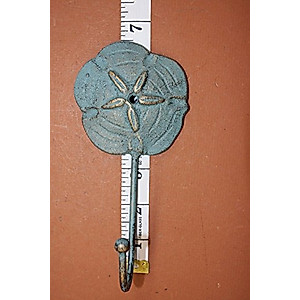 Antique-Look Ocean Theme Bath Towel Hooks Bronze-Look 6 3/4 inch Cast Iron, H-88 Set of 4