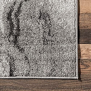 nuLOOM Remona Modern Abstract Area Rug, 4' x 6', Grey
