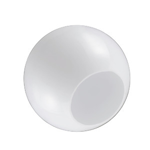 Aspen Creative 28002-31, 7-3/4" White Acrylic Replacement Lamp Post Globe with 3-3/4" Neckless Opening