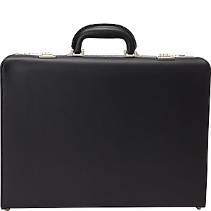 Heritage Travelware Vinyl Single Compartment 17.3” Laptop Case with Secure Combination Lock Briefcase, Black, One Size