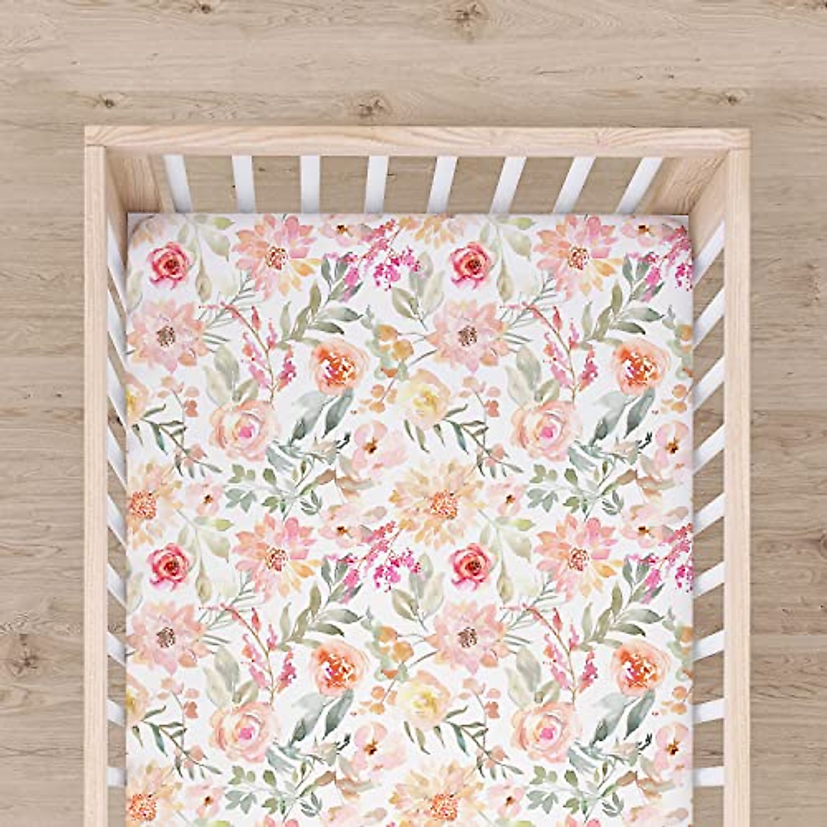 Crib Sheets for Girls – Luxuriously Soft Cotton Blend Crib Sheet for Girl Crib Sheet Mattress & Toddler Sheet by Max&So