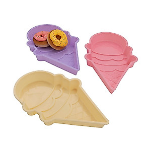 Ice Cream Cone-Shaped Trays - 3 Pieces