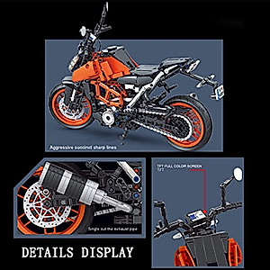 JANN Technic Motorcycle Building Kit, Road Motorcycle Collectible Model Construction Toys Compatible with Lego, Creative Gift for Kids and Adults (718 Pieces)