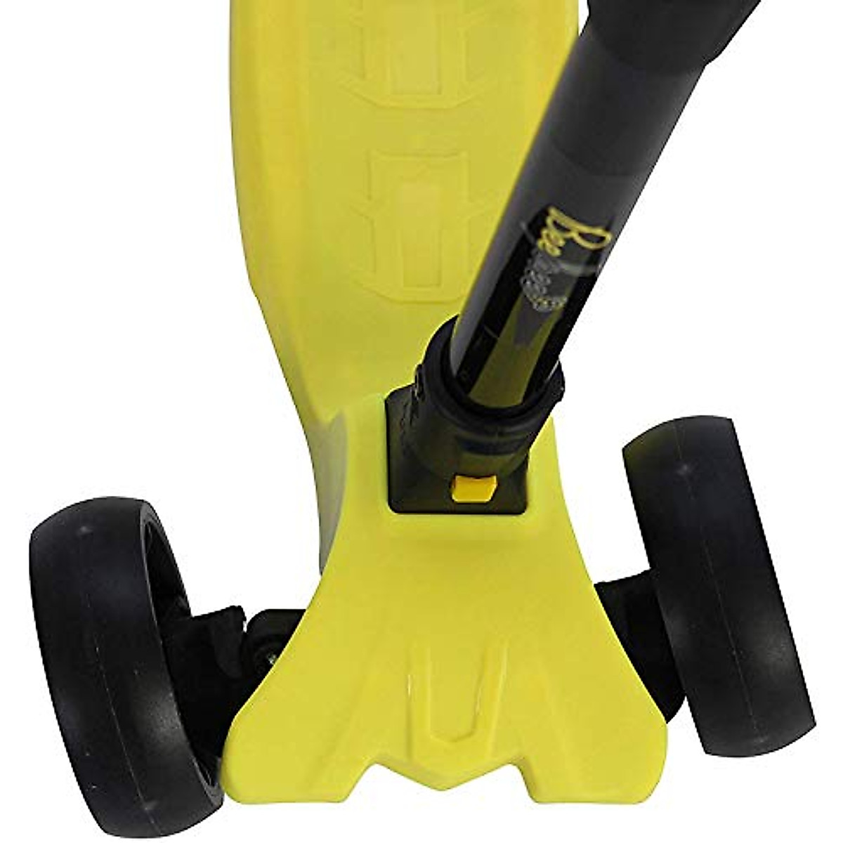 Bee Free 3 Wheel Kick Scooter for Toddlers and Kids, Adjustable Handlebars, Light Up LED Wheels, Foldable, Rear Foot Brake, Wide Stable Deck, Boys and Girls Ages 2-5, Up to 100 LBS, Yellow