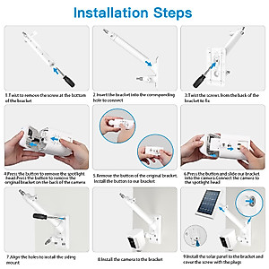 HOLACA 2-in-1 Wall Mount Bracket for Stick Up Cam/Pro Solar Panel, Spotlight Cam Battery and Stick Up Cam Battery Outdoor Mount Accessories for RingSolar Panel