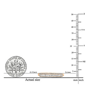 Dazzlingrock Collection 0.45 Carat (ctw) Princess & Round White Diamond Stackable Wedding Band Ring for Women in 10K Rose Gold, Size 7