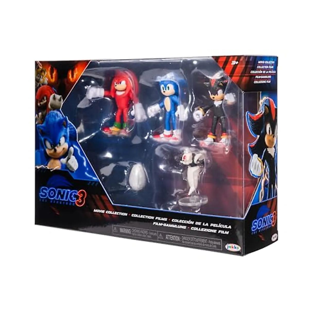 Sonic 3 Movie Action Figures 2.5-Inch Movie Collector Toy Figure Multi-Pack Includes Sonic Knuckles Shadow Buzz Bomber & Drone- Officially Licensed Toys