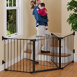 KidCo - Custom Fit Auto Closing ConfigureGate Baby Gate with with 30 Inch Door Section, Baby Fence, Safety Gate (Black)