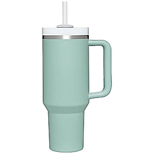 ANNA QUEEN 40 oz Tumbler With Handle and Straw Lid,Quencher H2.0 Vacuum Stainless Steel Insulated Tumblers,Insulated Cup,Travel Mug Iced Coffee Cup,Heat,Travel Mug for Hot and Cold Beverages