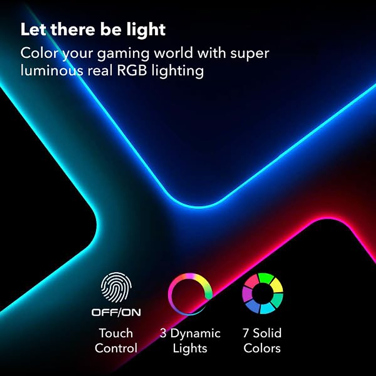 CLAVIO 15W Wireless Charging RGB Gaming Mouse Pad, LED Mouse Pad 31.5 x 12 inch Extra Large Mousepad Non-Slip Rubber Base, 10 Light Modes RGB Desk Mat for Gaming, MacBook, PC, Laptop, Desk