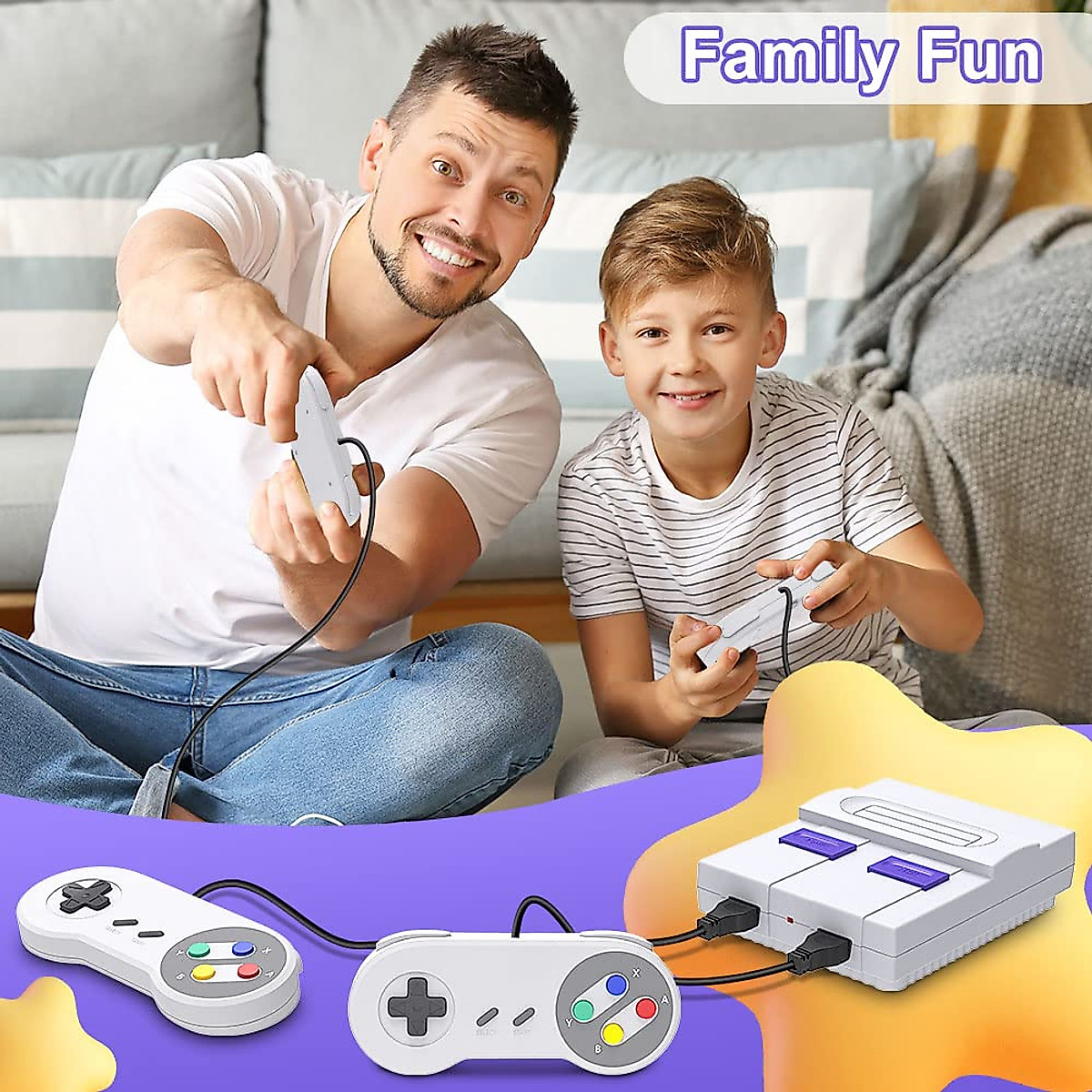 DIANVEN Super Retro Game Console HDMI - Classic Edition Mini Retro Game System Built-in 777 Classic Video Games and 2 Controllers, Plug and Play Old-School Gaming System for Adults and Kids