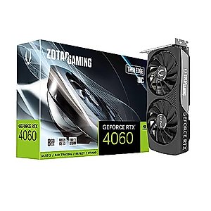 ZOTAC Gaming GeForce RTX 4060 8GB Twin Edge OC DLSS 3 8GB GDDR6 128-bit 17 Gbps PCIE 4.0 Compact Gaming Graphics Card, ZT-D40600H-10M