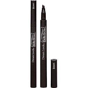 BELLA BROW By Dream Look, Microblading Eyebrow Pen with Precision Applicator (Double Pack - Brown) – As Seen On TV, Natural Looking, Smudge Proof, Waterproof, Long Lasting
