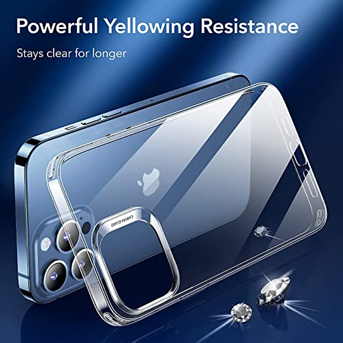 ESR Clear Case Compatible with iPhone 13 Pro Case, Crystal-Clear Shockproof Thin Silicone Case, Yellowing-Resistant Slim Transparent TPU Phone Case, Project Zero Series, Clear