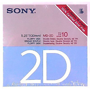 Sony MD-2D 5.25" Floppy Disk Double Density 25 Quantity