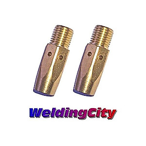 WeldingCity 2-pk Contact Tip Adapter Gas Diffuser 169728 for MIG Welding Gun Miller MIGmatic M-25 M-40 and Hobart H-series
