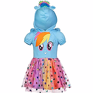 My Little Pony Toddler Girls Costume Short Sleeve Dress Blue 5T