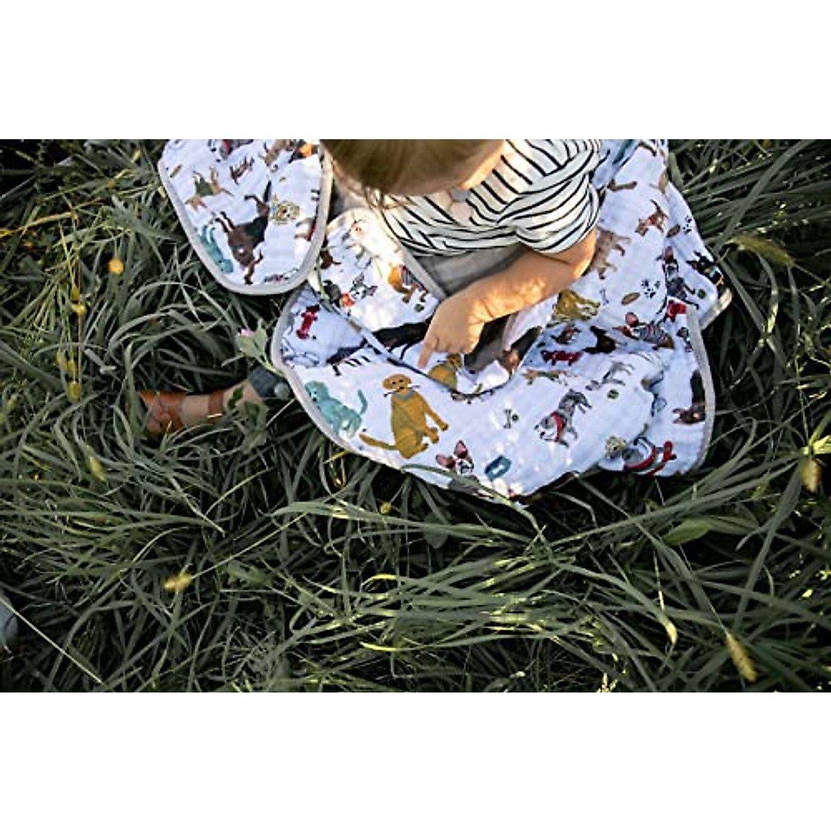 Little Unicorn – Woof Cotton Muslin Quilt Blanket | 100% Cotton | Super Soft | Babies and Toddlers | Large 47” x 47” | Machine Washable…