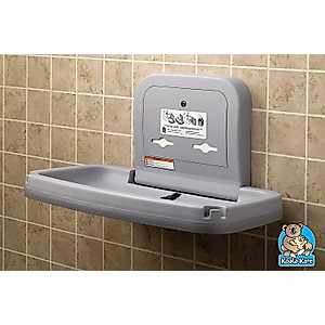 Koala Kare KB200-01 Horizontal Wall Mounted Baby Changing Station, Grey