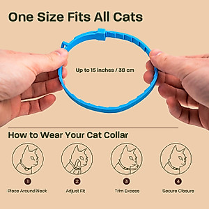 6 Pack Calming Collar for Cats - Calming Cat Collar, Cat Pheromone Collar, Cat Calming Collar for Anxiety - Efficient Relieve Reduce Stress Relief for Cats, Ideal for Meowing and Anxiety Reduction